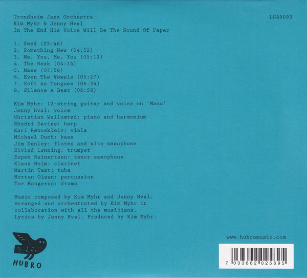 THE TRONDHEIM JAZZ ORCHESTRA, KIM MYHR AND JENNY HVAL-IN THE END HIS ...